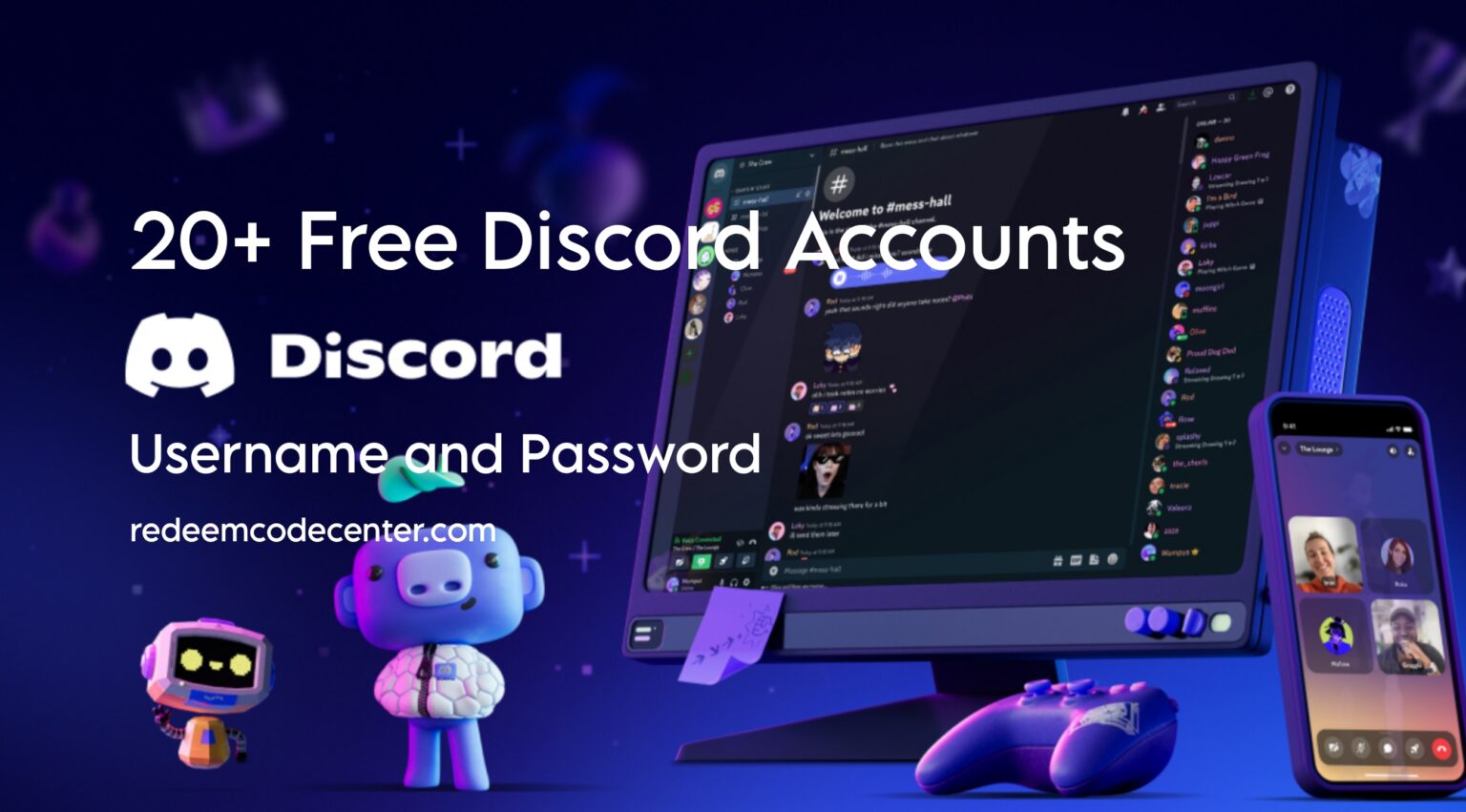 Free Discord Accounts with Password (Giveaway) - REDEEM CODE CENTER